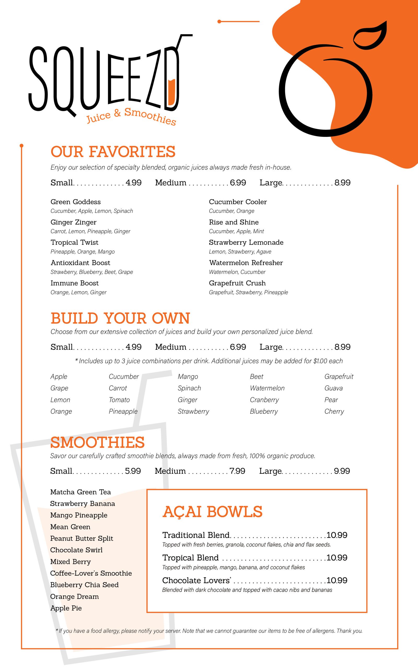 Menu Design - Olivia Heinisch